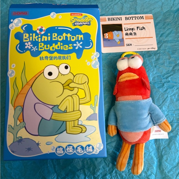 POP MART | Toys | Pop Mart Bikini Bottom Buddies Limp Fish Plush ...